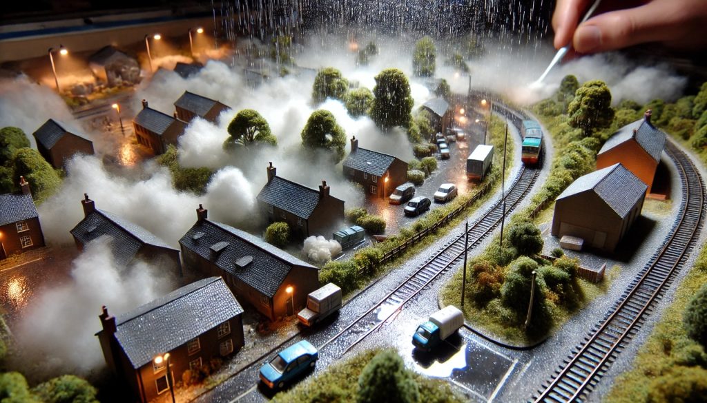 Creating Realistic Rain and Fog Effects - Model Railroad Ballast