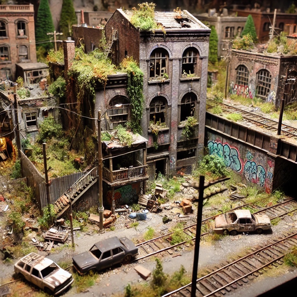 Creating a Model Railroad with Urban Decay - Model Railroad Ballast