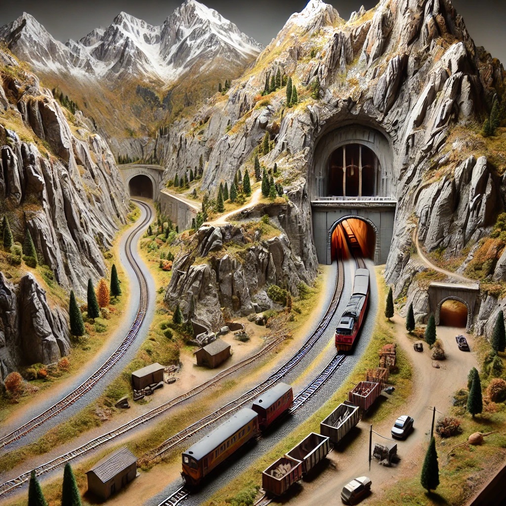 Creating Realistic Tunnels and Mountain Passes - Model Railroad Ballast
