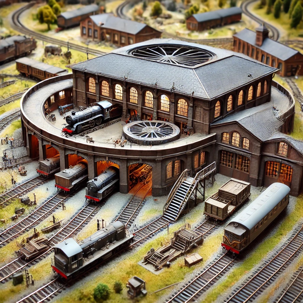 Building and Detailing a Roundhouse - Model Railroad Ballast