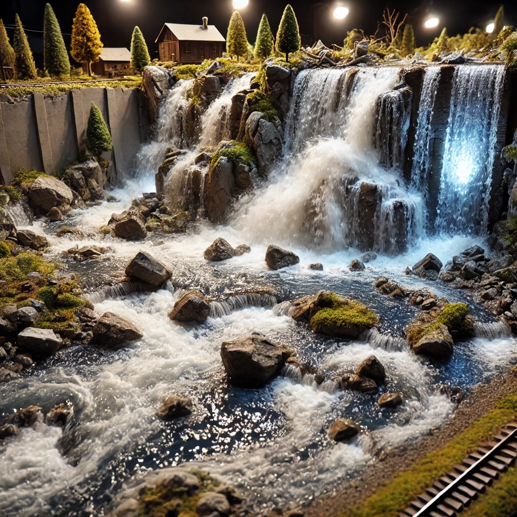 Creating Realistic Waterfalls and Rapids - Model Railroad Ballast
